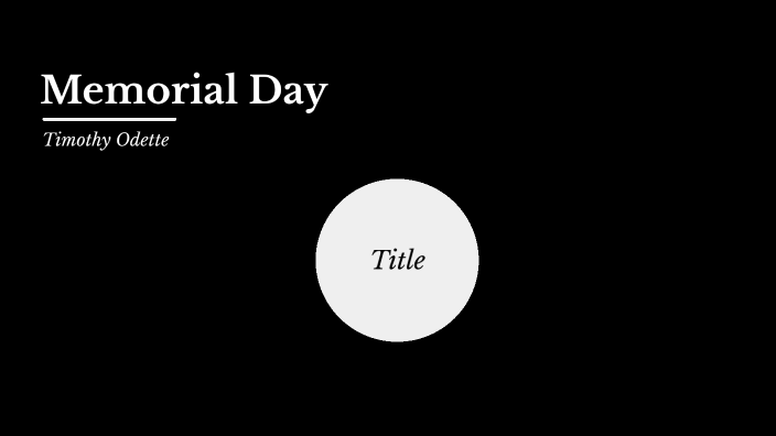 Memorial Day by TIMOTHY ODETTE on Prezi