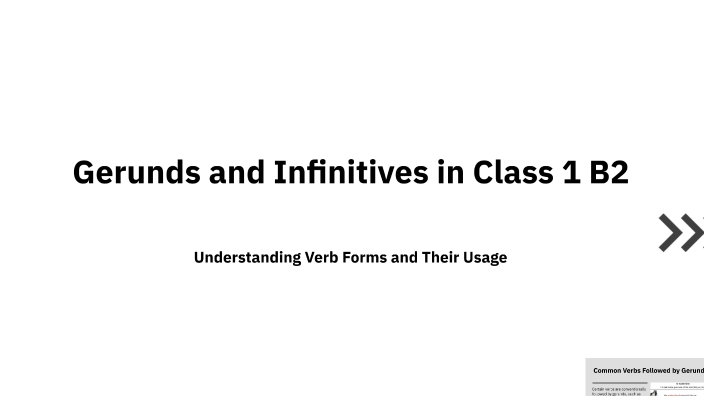 Gerunds and Infinitives in Class 1 B2 by Wolky Wolksman on Prezi