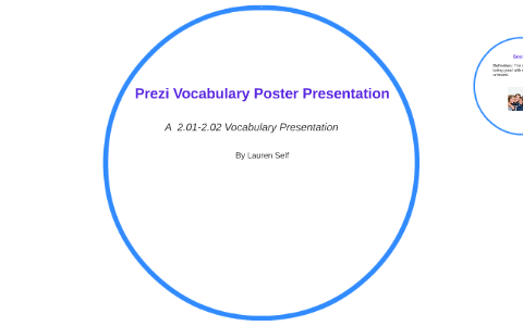 Prezi Vocabulary Poster Presentation by Lauren Self on Prezi