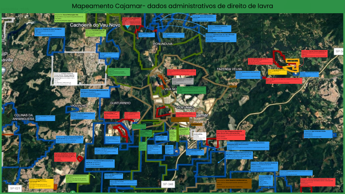 Mapa Cajamar - processos de lavra by alice ferreira on Prezi