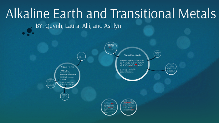 Alkaline Earth and Transitional Metals by Ashlyn wrenn on Prezi