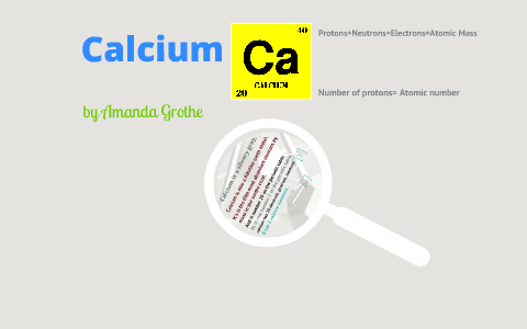 Science Element Project on Calcium by Amanda Grothe