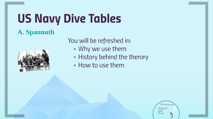 US Navy Dive Tables by Alexander Spannuth on Prezi