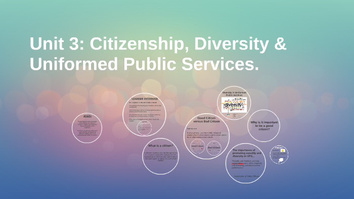 Unit 3: Citizenship, Diversity & Uniformed Public Services. by ...