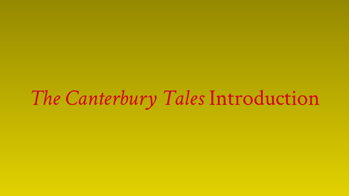 The Canterbury Tales Background by Denise Abbe on Prezi