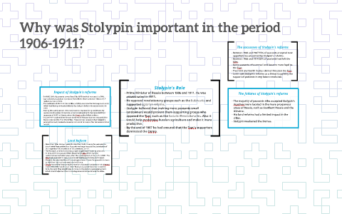 Why was Stolypin important in the period 1906-1911? by Lucy Davies on Prezi