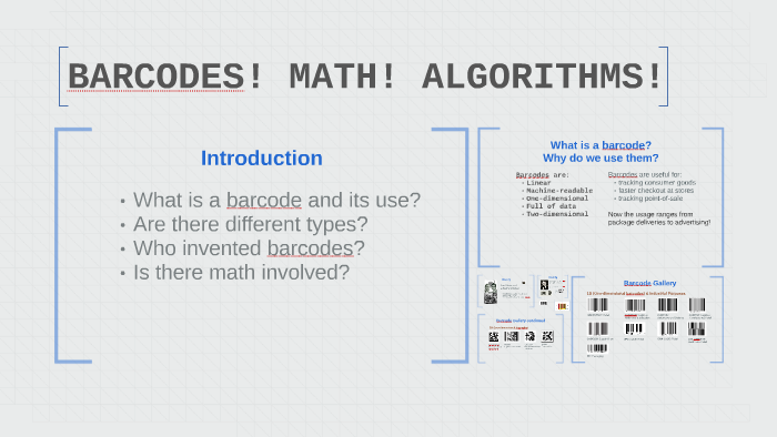 Barcodes and Math by cinthia garcia