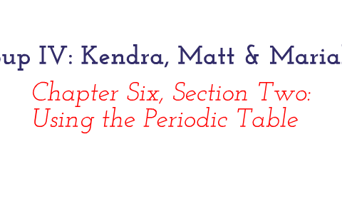 Chemistry - Honors; Using the Periodic Table by Matt Henninger on Prezi