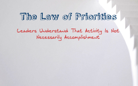 The Law of Priorities by Laura Guerrero on Prezi
