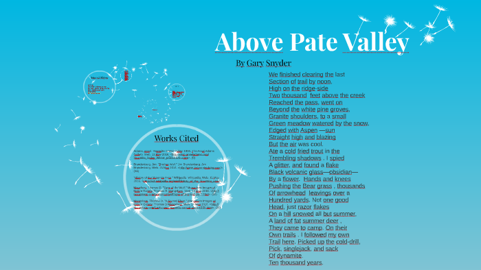 Above Pate Valley By Gary Snyder by Edgar Moskalev on Prezi