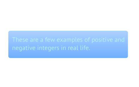 Positive and negative integers in real life by Hannah Kang on Prezi
