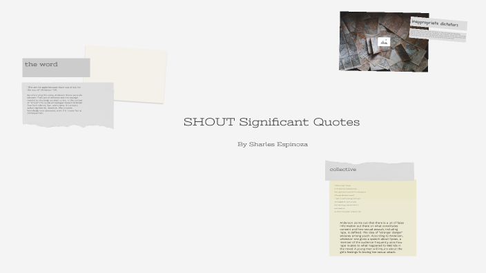 SHOUT by Laurie Halse Anderson Significant Quotes by sharles espinoza ...