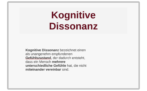 Kognitive Dissonanz Fertig by Daniel Bacher on Prezi