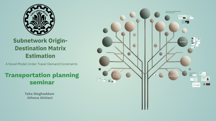 Subnetwork Origin Destination Matrix Estimation By Athena Akhiani On Prezi