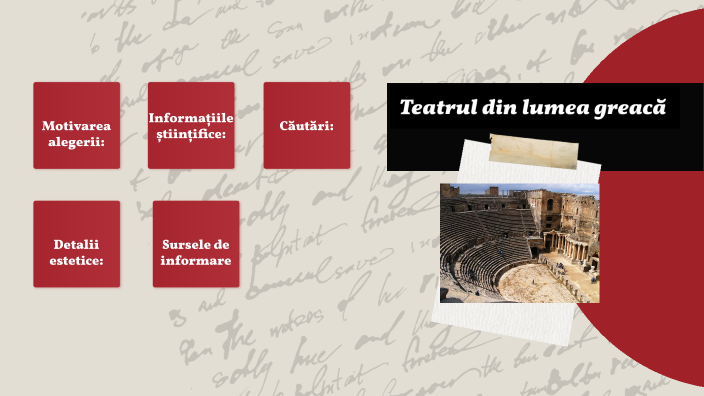 Teatrul in lumea greaca by Samira Frunza on Prezi