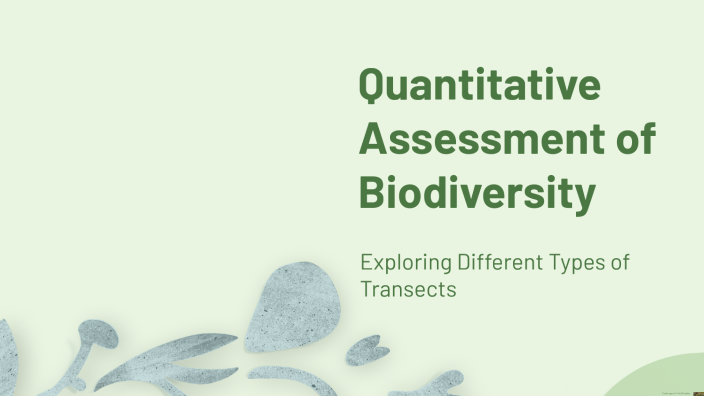Quantitative Assessment of Biodiversity by Vasantkumar Rabari on Prezi