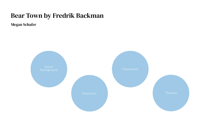 Bear Town by Fredrik Backman by Megan Schafer on Prezi