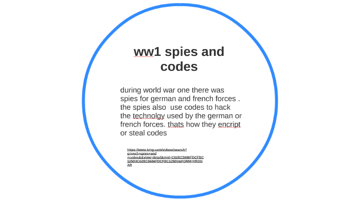 ww1 spies and codes by cedric roberson on Prezi