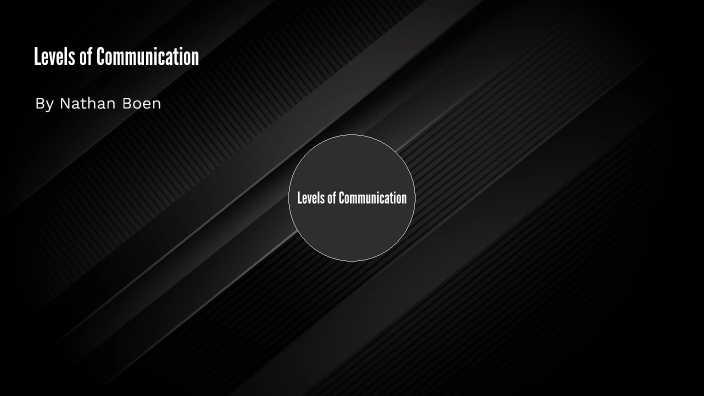 Levels of Communication by Nathan Boen on Prezi
