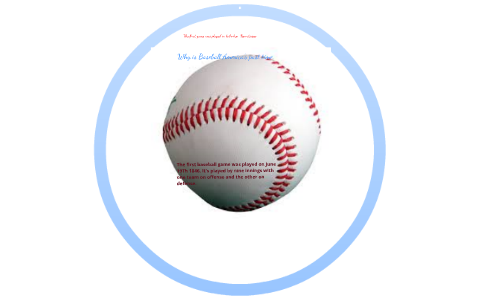 The first baseball game was played on June 19Th 1846. It's p by ridge ...