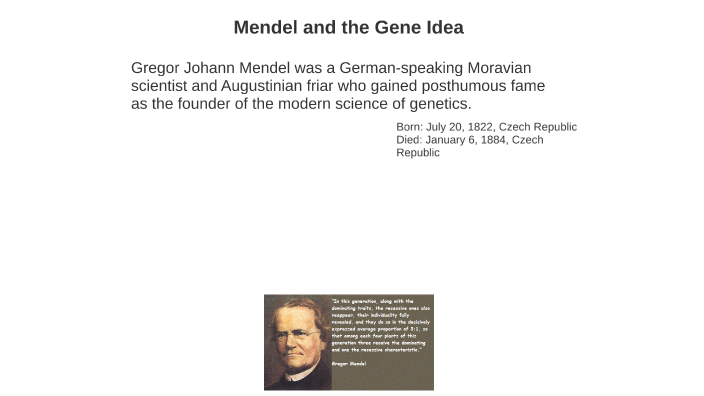 Spsm2023 Chapter 14 Mendel And The Gene Idea By Edward Catherina On