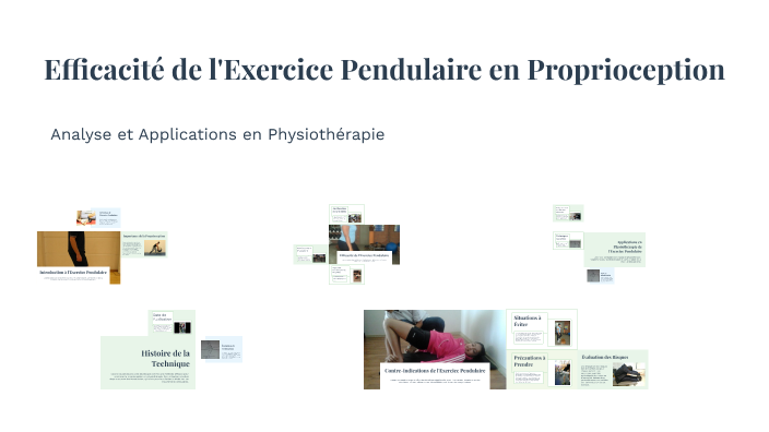 Efficacité de l'Exercice Pendulaire en Proprioception by manar kammouni ...