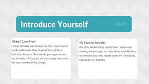 Introduce yourself poster by Ciera Lee on Prezi Design
