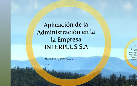 APLICACIÓN DE LA ADMINISTRACIÓN EN LA EMPRESA INTERPLUS S.A by morgan daniel zuzunaga la rosa on ...