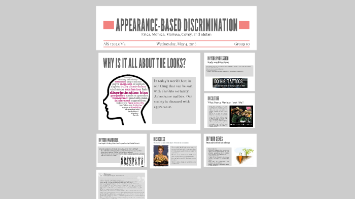 APPEARANCE-BASED DISCRIMINATION by Marissa Villanueva on Prezi