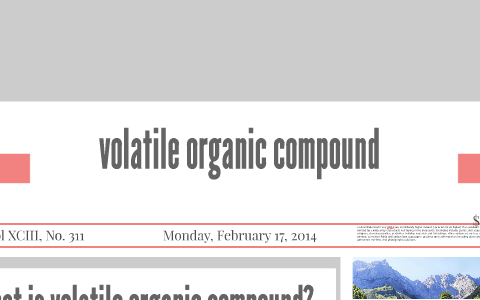 What is volatile organic compound? by Jo Jo on Prezi