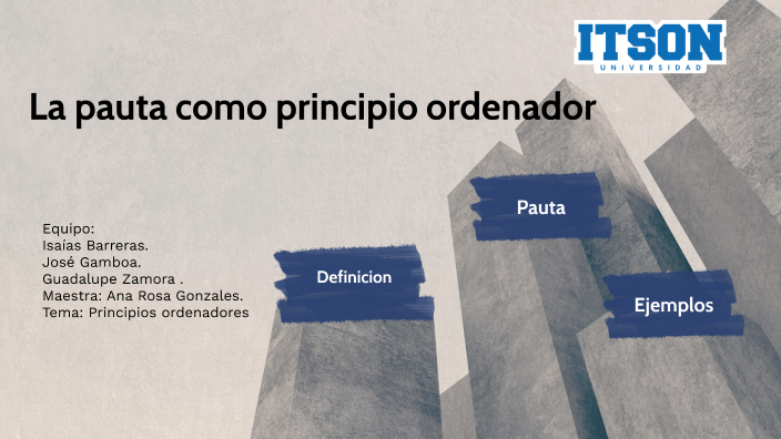 La pauta Como principio ordenador by Lupita Zamora on Prezi