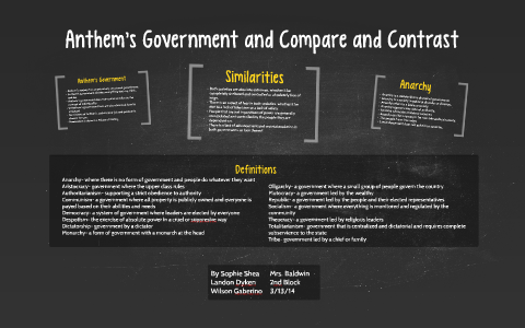 Anthem's Government and Compare and Contrast by Sophie Shea on Prezi
