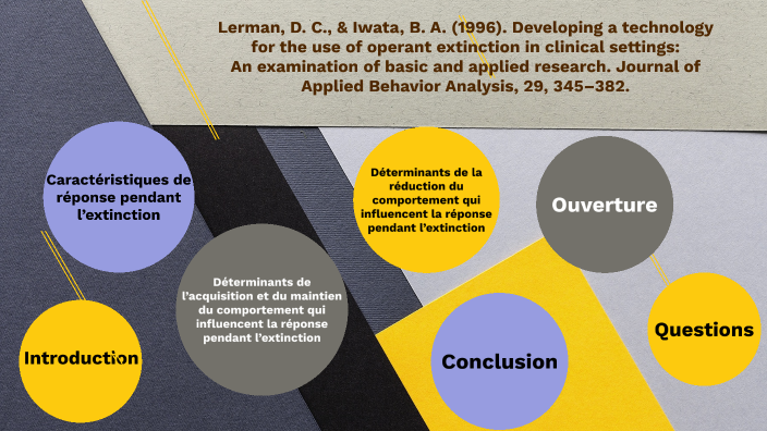 Lerman, D. C., & Iwata, B. A. (1996). Developing a technology for the ...