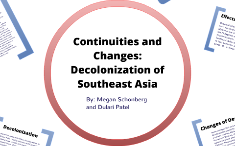 Continuities and Changes: Decolonization of Southeast Asia (1700 ...