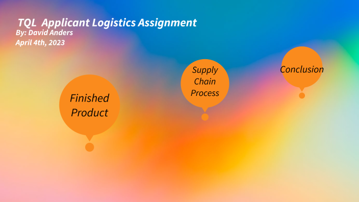 David Anders TQL Applicant Logistics Assignment by David Anders on Prezi