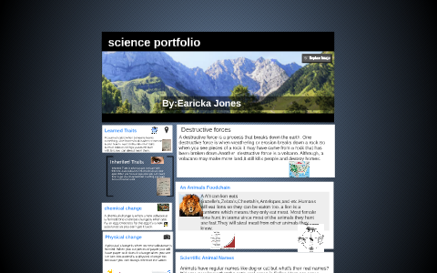 science portfolio by Brett Carter on Prezi