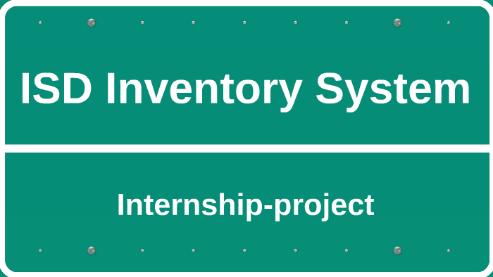 ISD Inventory System by Dan C