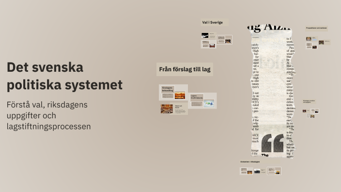Det svenska politiska systemet by Medine Sener on Prezi