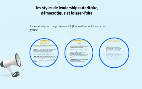 les styles de leadership autoritaire, démocratique et laiss by william ...