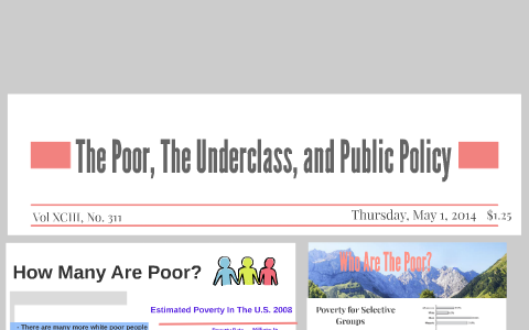 The Poor, The Underclass, and Public Policy by Shannon Johnson on Prezi