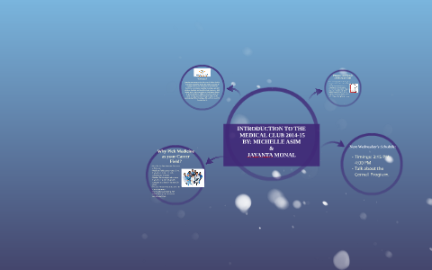 INTRODUCTION TO THE Medical Club by Michelle Asim on Prezi