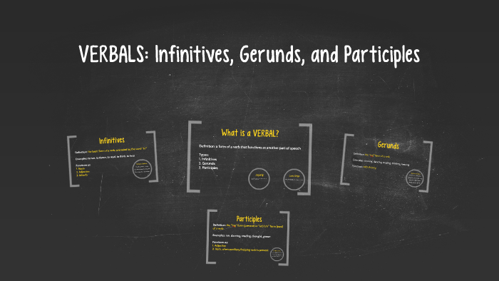 Verbals: Gerunds, Participles, and Infinitives by Marie Loew on Prezi