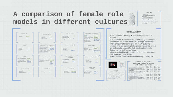 A comparison of female role models in different cultures by Gwendolyn H ...
