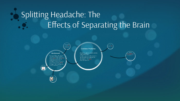 Splitting Headache: the effects of separating the Brain by Morgan Blair ...