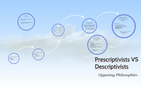 Prescriptivists VS Descriptivists by Bekah Cuevas on Prezi