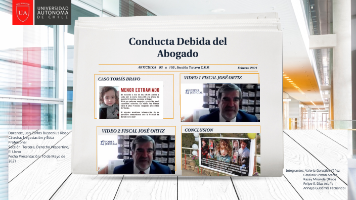 Conducta debida del abogado by Annays Gutierrez Fernandoi on Prezi