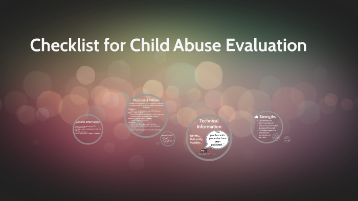 Checklist for Child Abuse Evaluation by Sydney Boone on Prezi