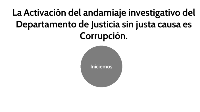 La Activación del andamiaje investigativo del Departamento de Justicia ...
