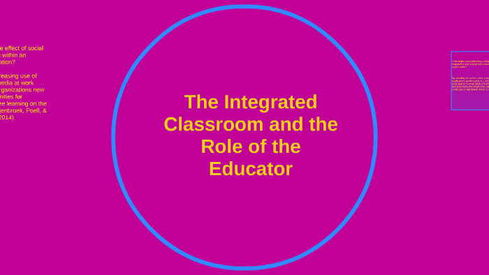 The Integrated Classroom and the Role of the Educator by Learing Team D ...