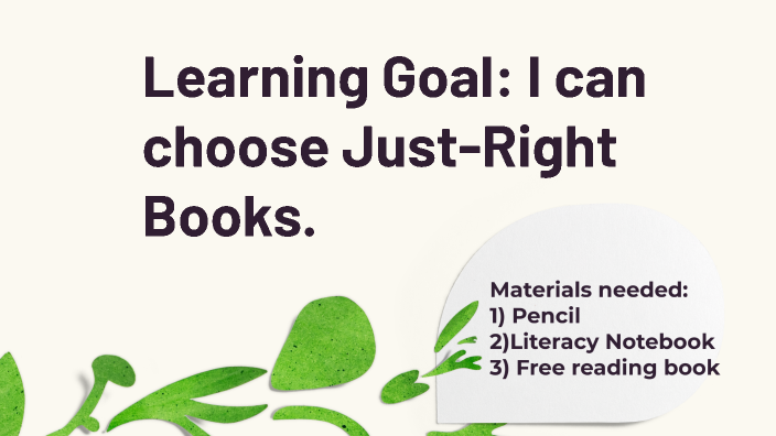 I can choose just right books by Libby Geisness on Prezi